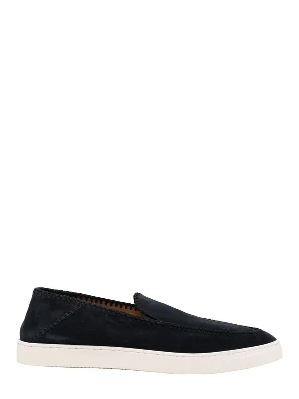 Giorgio Armani Leather Slip-on Sneakers - Multicolor
