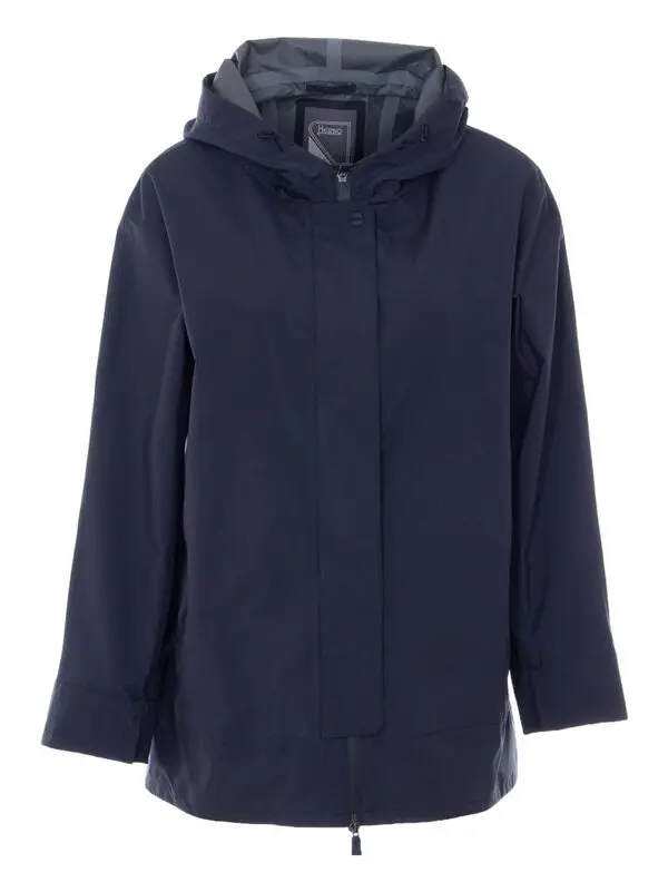 Herno Hooded Long Sleeve Jacket - Blue