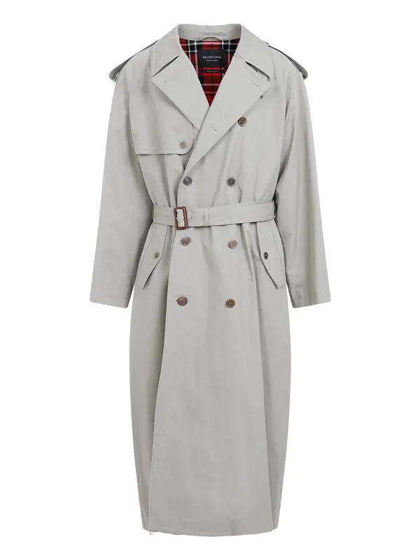 Balenciaga Military Beige Cotton Coat - Brown