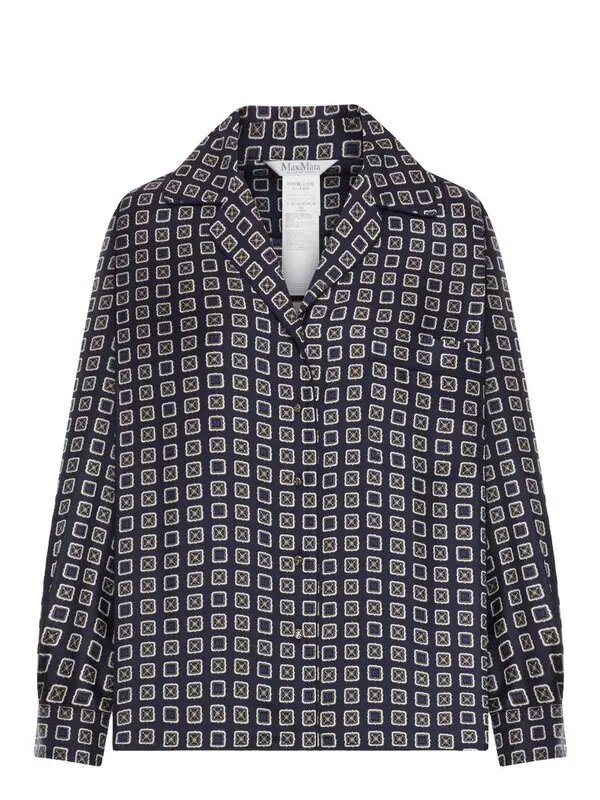 Max Mara Semi-fitted Printed Silk Twill Shirt - Multicolor