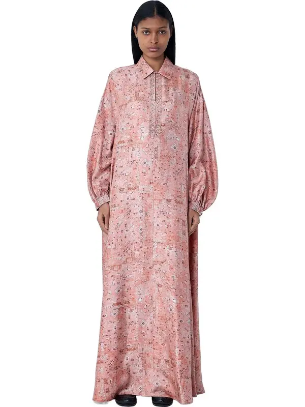 Max Mara Silk Maxi Dress - Orange