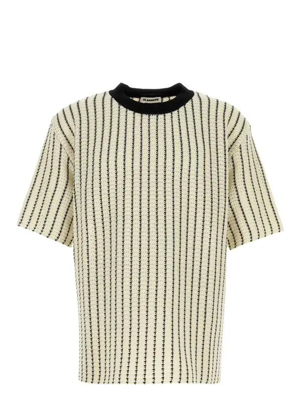 JIL SANDER Embroidered Crochet T-shirt - Multicolor