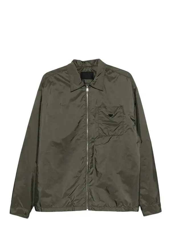 Prada Recycled Nylon Shirt Jacket - Green
