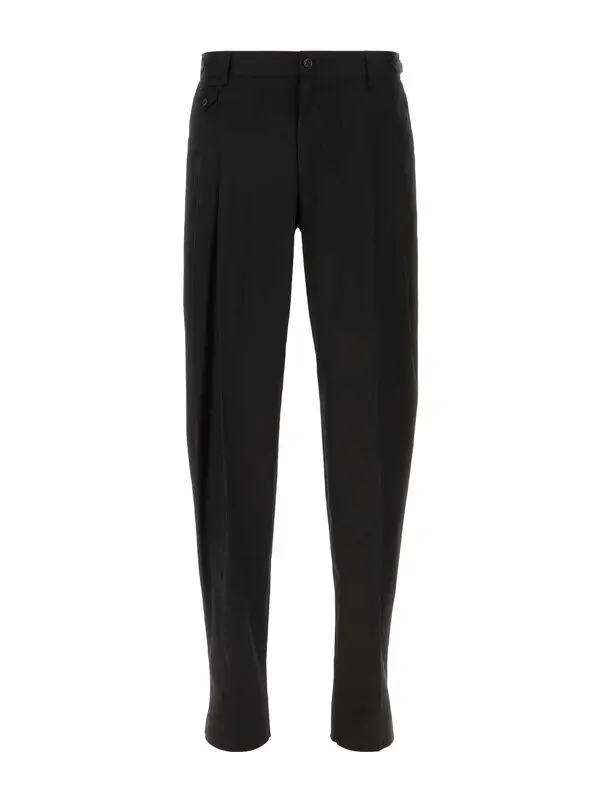 Dolce & Gabbana Stretch Gabardine Trousers - Black