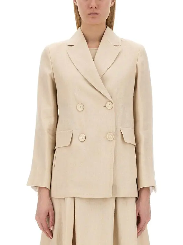 Max Mara Laura Linen Jacket - Cream