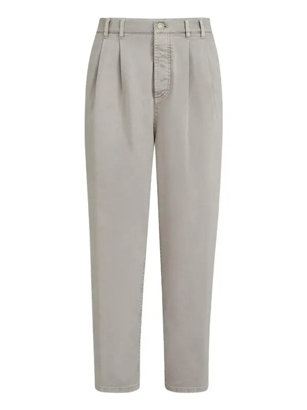 Brunello Cucinelli Garment-dyed Cotton Trousers - Multicolor