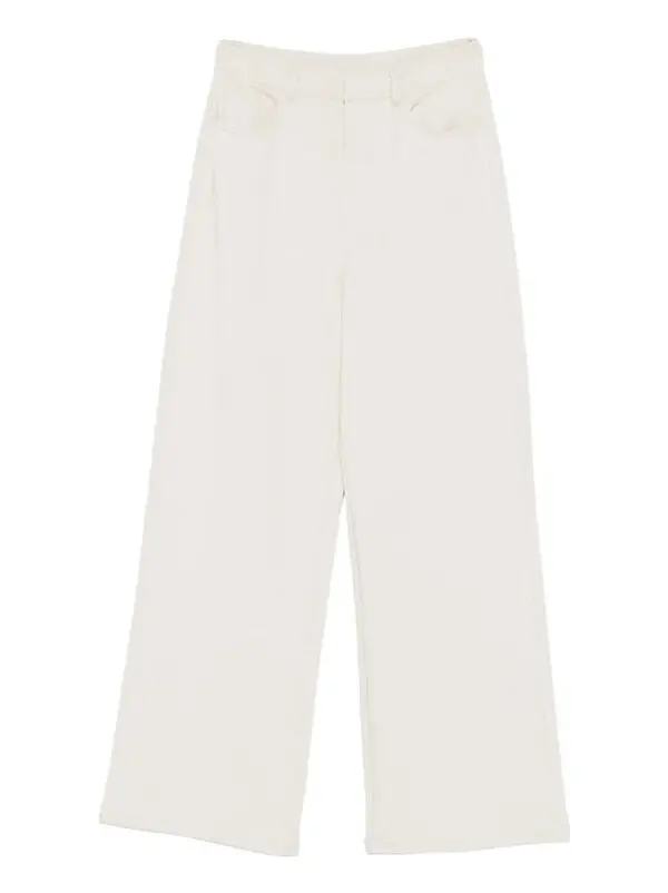Max Mara Neutrals Cotton Blend Trousers - Cream