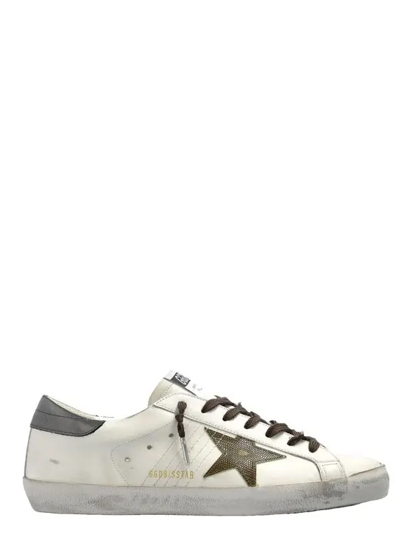 GOLDEN GOOSE Super-star Leather Sneakers With Star Motif - Multicolor