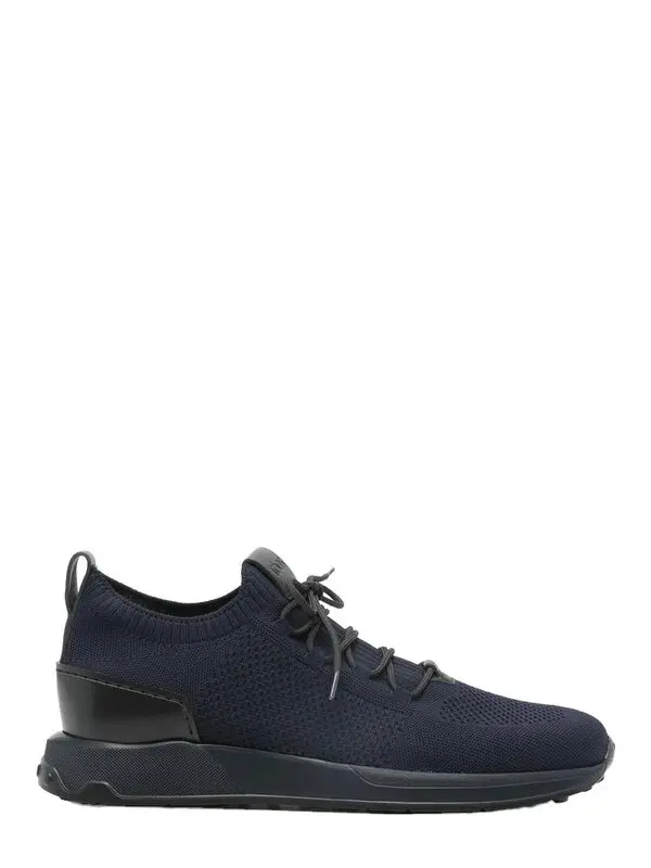 TOD'S Dark Perforated Knit Lace-up Trainers - Blue