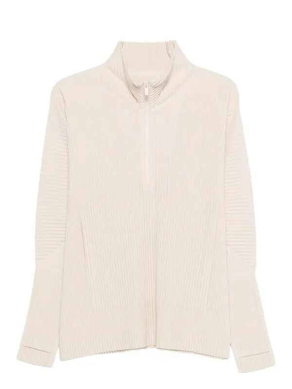 Issey Miyake Pleated Half-zip Sweater - Multicolor