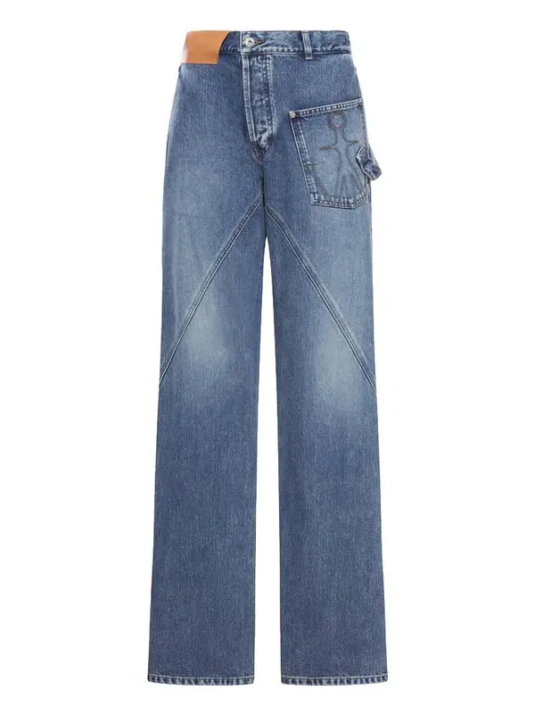 JW Anderson Workwear Jeans With Off-center Closure - Multicolor