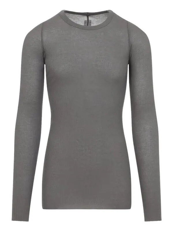 Rick Owens Rib Ls T-shirt - Brown