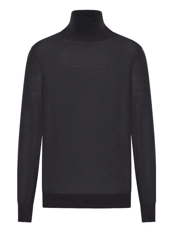 Saint Laurent Fine-knit Wool Turtleneck Sweater - Black