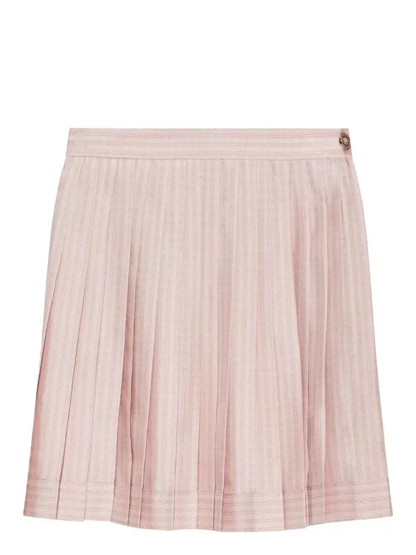 Versace Pleated Skirt With Chain Print - Multicolor