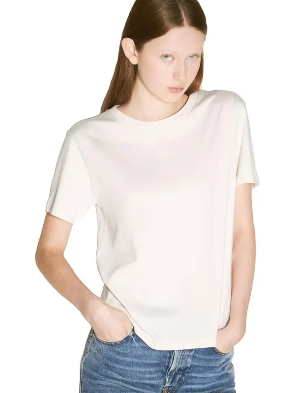 Saint Laurent Classic Cotton Jersey T-shirt With Logo Patch - Multicolor
