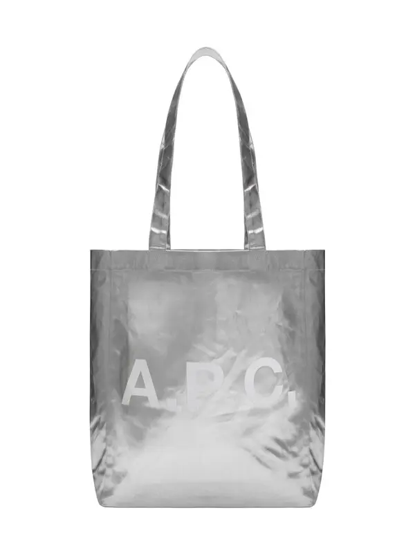 A.p.c. Lou Metallic Tote Bag - Silver