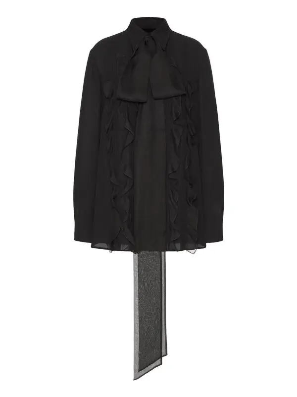 Valentino Garavani Georgette Shirt With Tie Detail - Multicolor