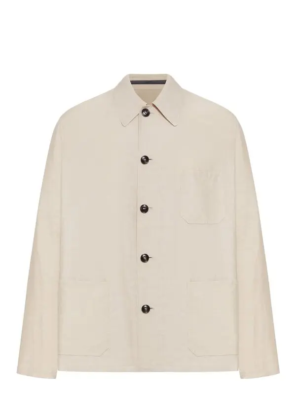 Giorgio Armani Linen Blend Blouson - Multicolor
