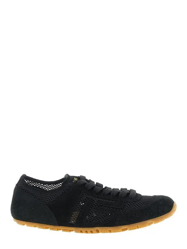 Balmain Racer 45 Suede & Mesh Sneakers - Black