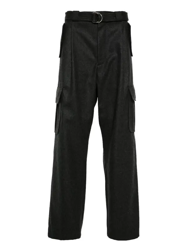 Prada Wool Flannel Cargo Pants - Multicolor