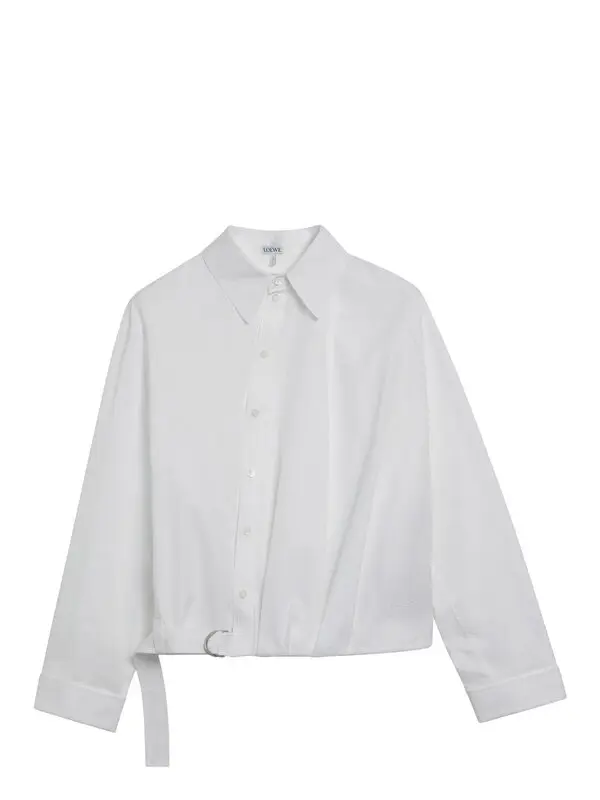 Loewe Draped Cotton Shirt - White