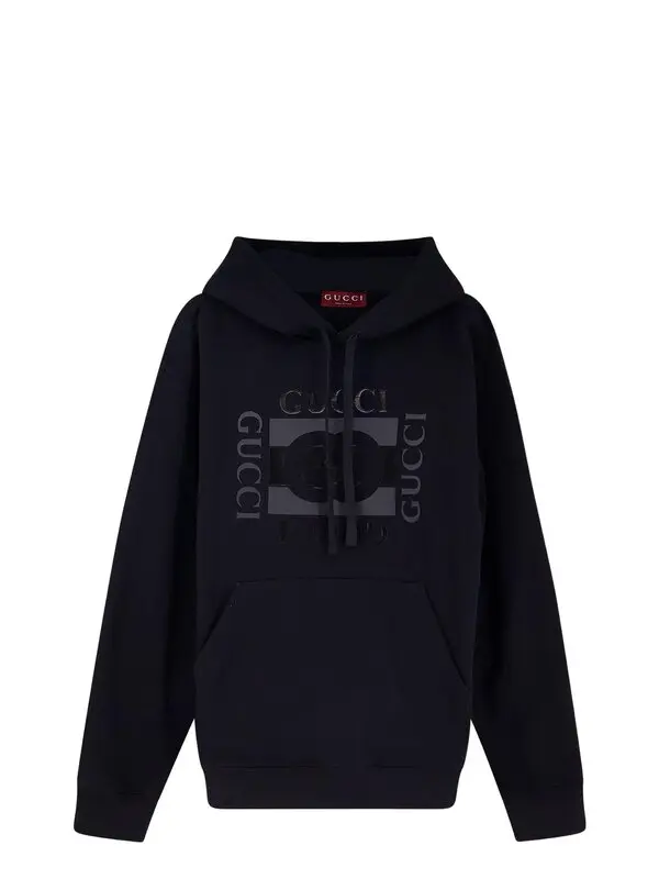 Gucci Cotton Sweatshirt With Gg Incrocio Print - Multicolor