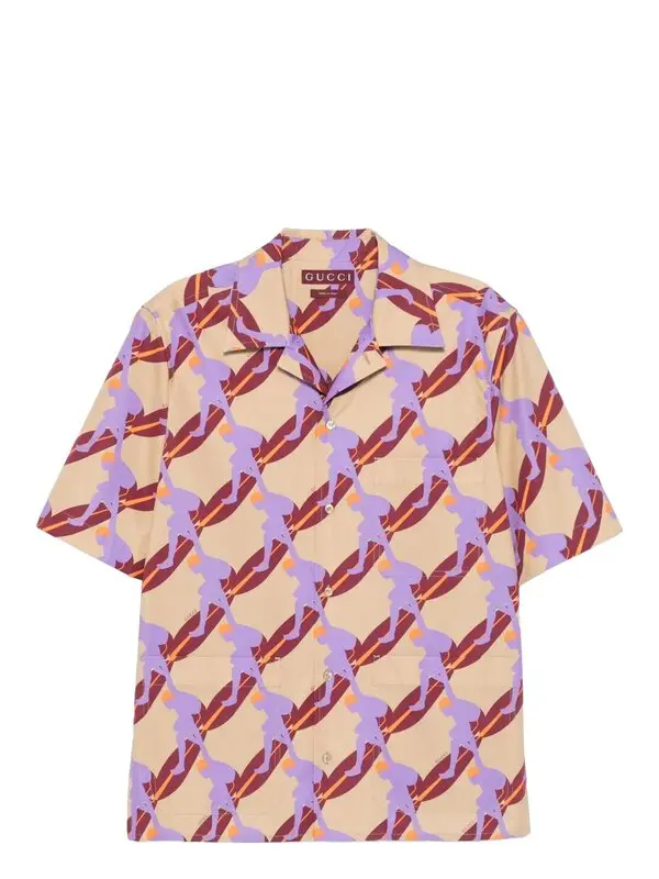 Gucci Twisted Surf On Pop` Print Shirt - Multicolor