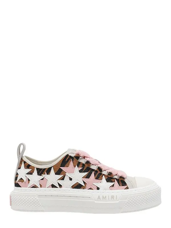 Amiri Zebra Stars Court Low Top Sneakers - Pink