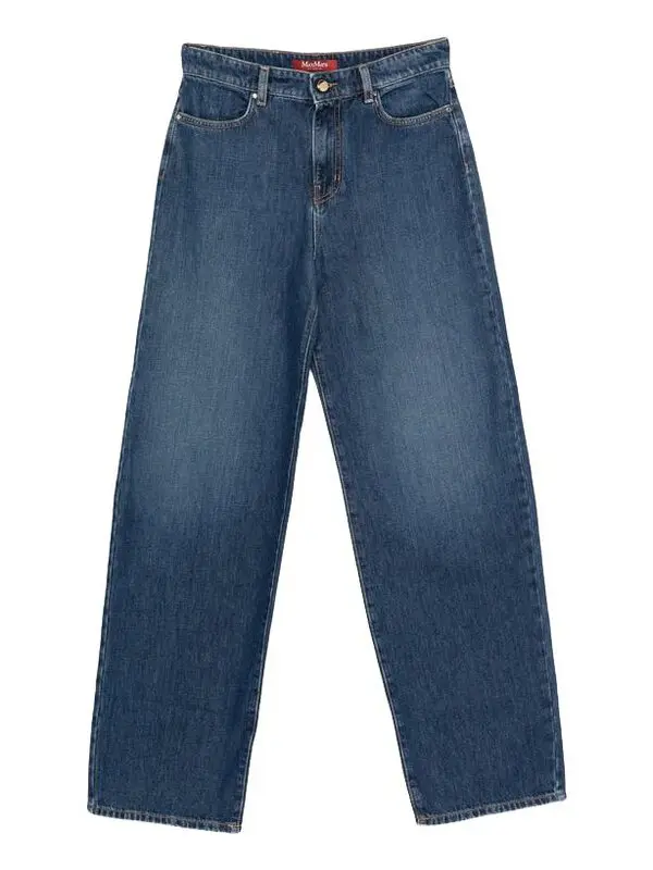 Max Mara Cotton Straight-leg Jeans - Blue