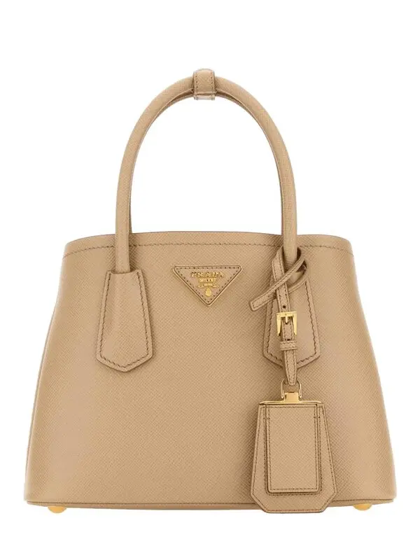 Prada Vitello Top Handle Bag - Cream