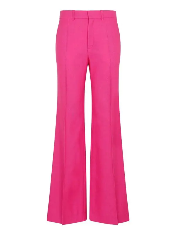 Chloé Flare Wool Blend Trousers - Multicolor
