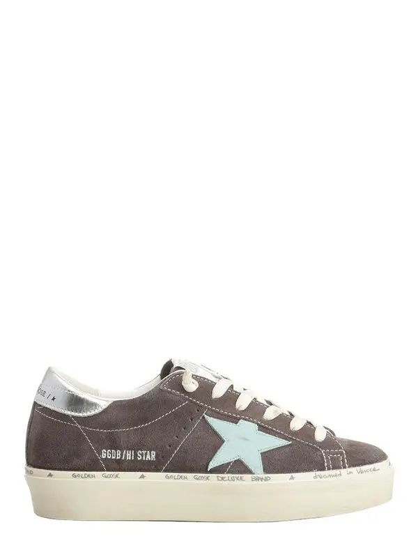 GOLDEN GOOSE Hi Star Sneakers With Silver Star Detail - Multicolor