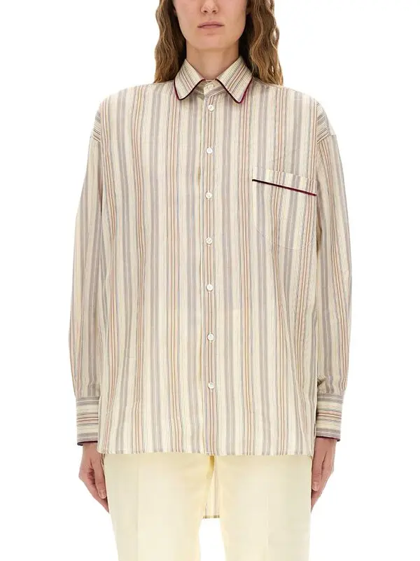 Etro Striped Cotton Shirt - Multicolor