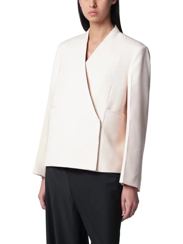 JIL SANDER Wool Blazer - Cream