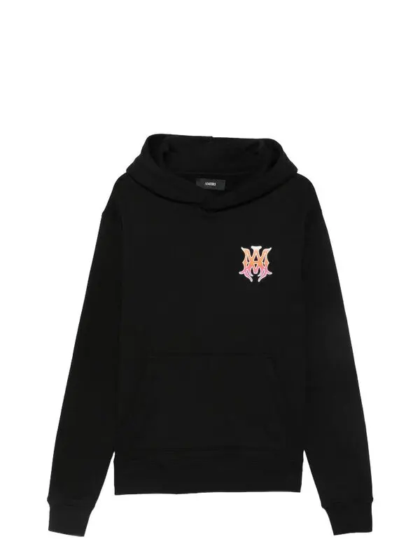 Amiri Cotton Zip-up Hoodie - Black