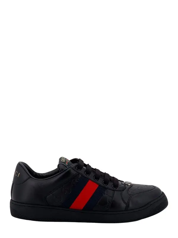 Gucci Screener Leather Sneakers - Black