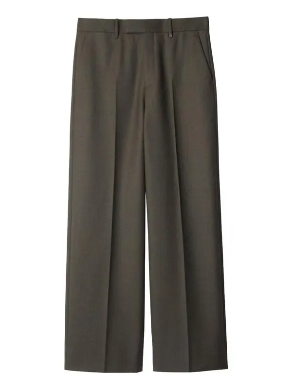 Burberry Wool Tailored Pants - Multicolor