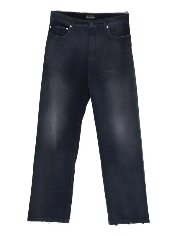 Balenciaga Cotton Jeans With Frayed Hem - Multicolor