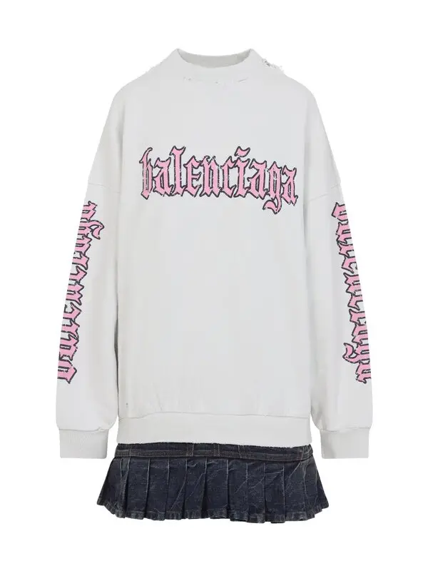 Balenciaga Hybrid Mini Dress - White