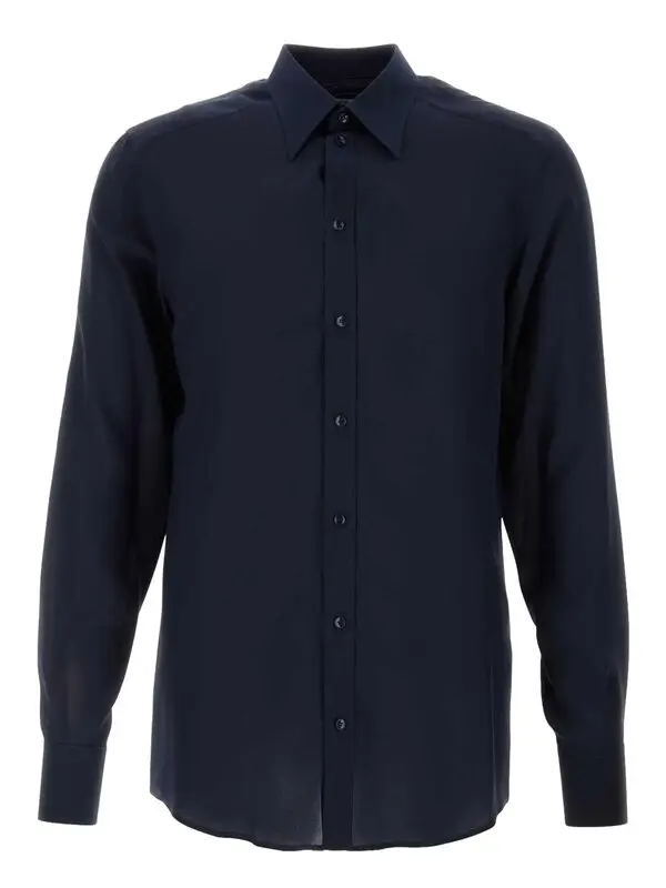 Dolce & Gabbana Crepe Shirt - Blue