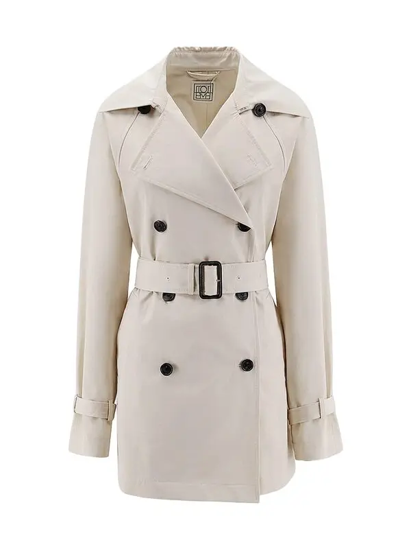 TOTEME Washed Cotton Trench Coat - Cream