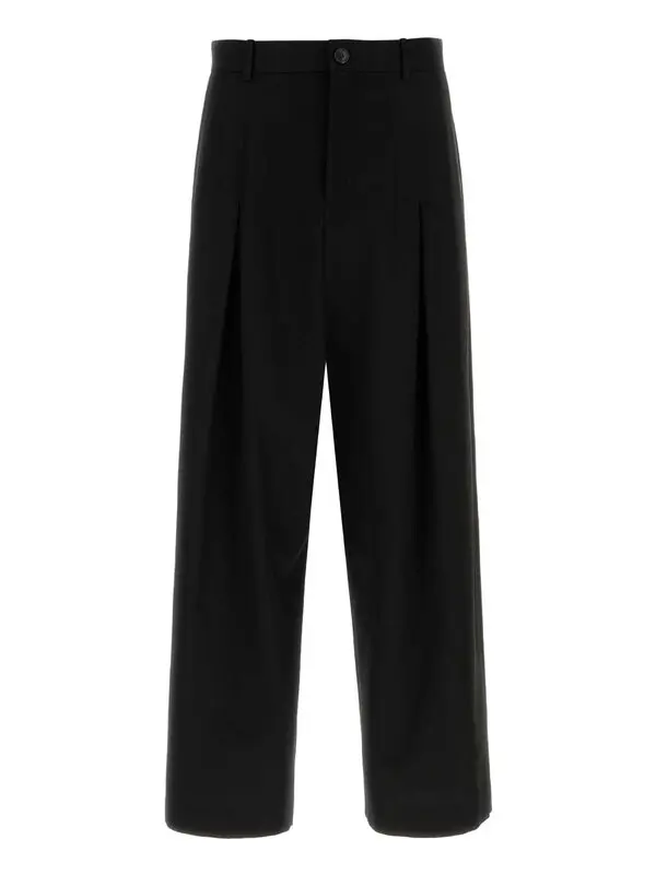 Loewe Cotton Wide-leg Pant - Black