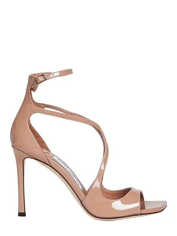 JIMMY CHOO Azia 95 Patent Leather Sandals - Multicolor