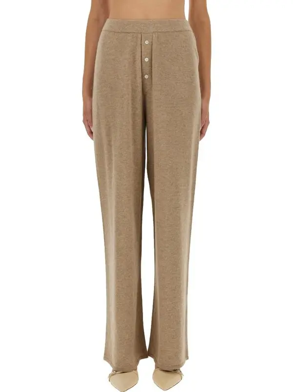 Guest In Residence Cashmere Wide-leg Pants - Cream