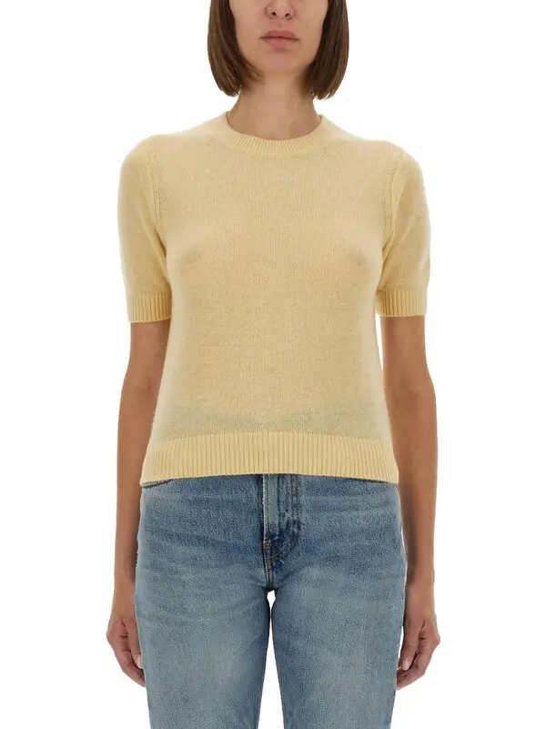 Guest In Residence Cashmere Short-sleeved Shirt - Cream