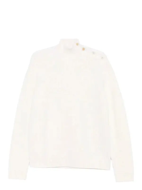 Prada Cashmere Button Detailed Turtleneck Sweater - Multicolor