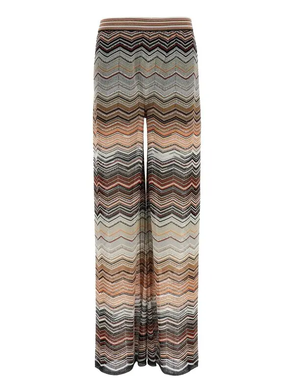 Missoni Chevron Lamé Sequined Wide-leg Pants - Multicolor