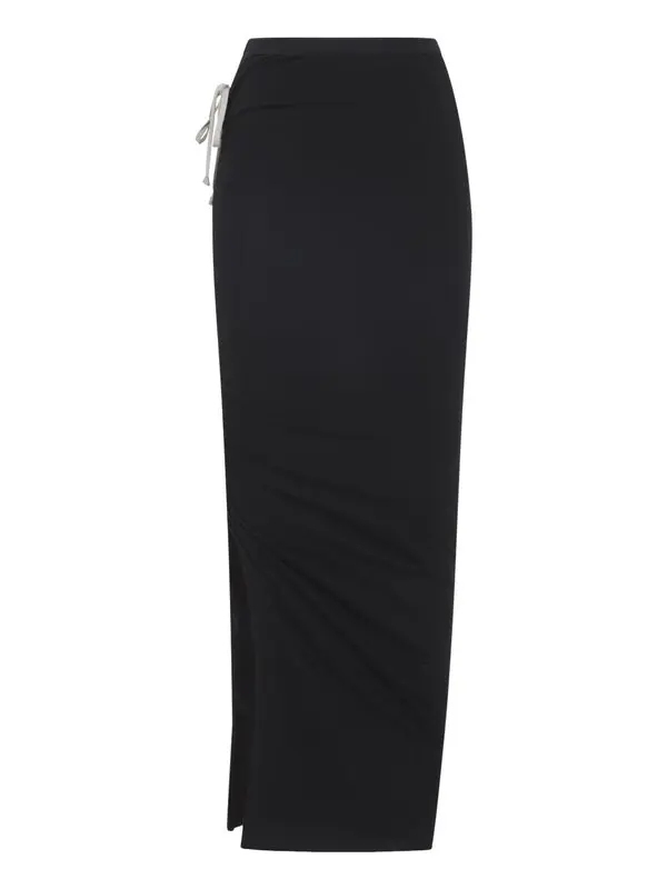 Rick Owens Edfu Knee Midi Skirt - Black