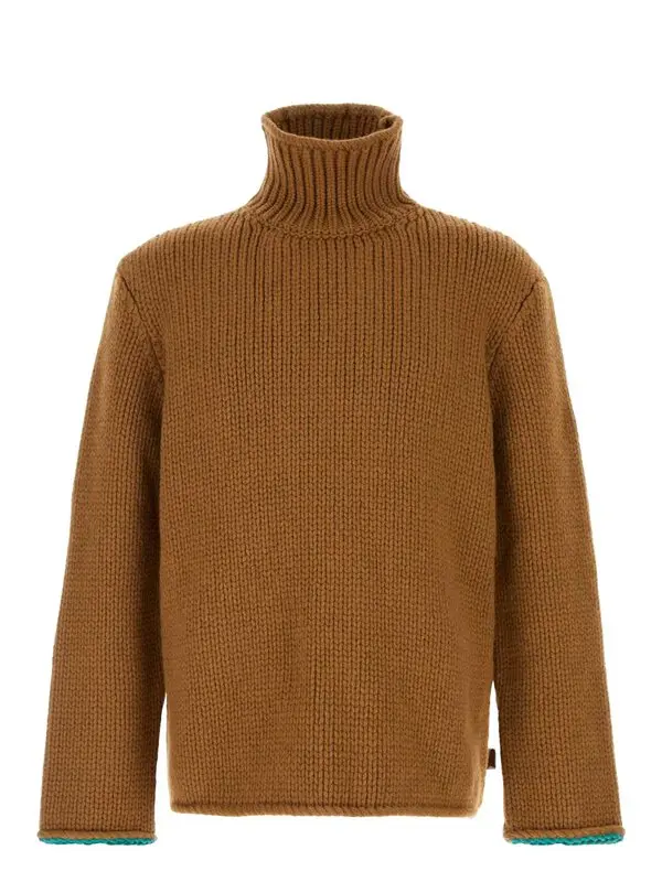 Loewe Camel Wool Turtleneck Sweater - Brown