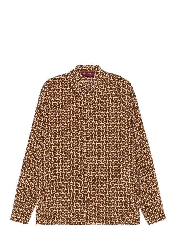 Gucci Classic Skinny `horsebit` Shirt - Multicolor